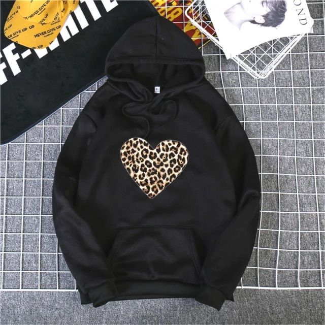 Hoodie Corazón animal print – okeyecuador